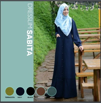 KOLEKSI TERBARU GAMIS RABBANI DRESSLIM
