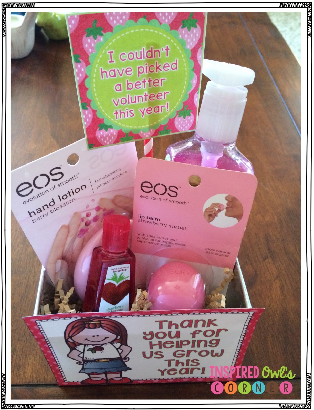 Classroom Volunteer Thank You Gift - Inspired Owl's Corner