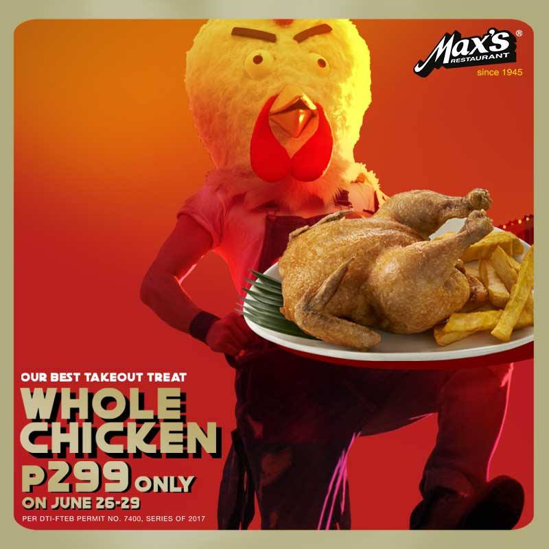 Manila Shopper: Max's Chicken Take Out Promo: June 2017