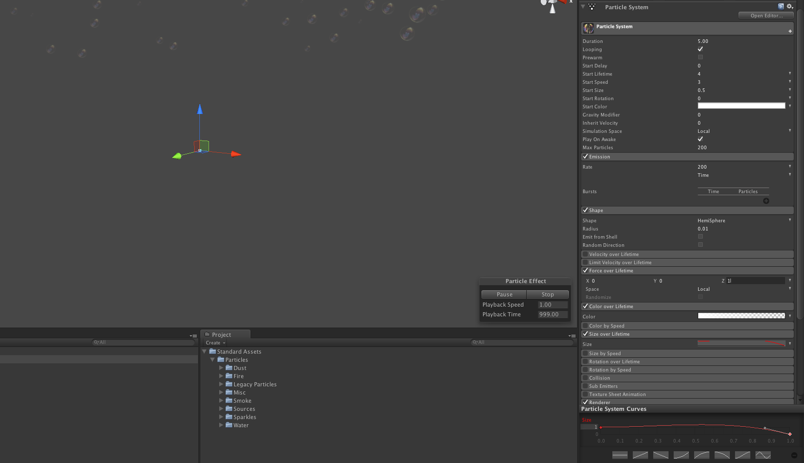 Sacha's First Year: Particle effects on Unity- Making the bubble blower