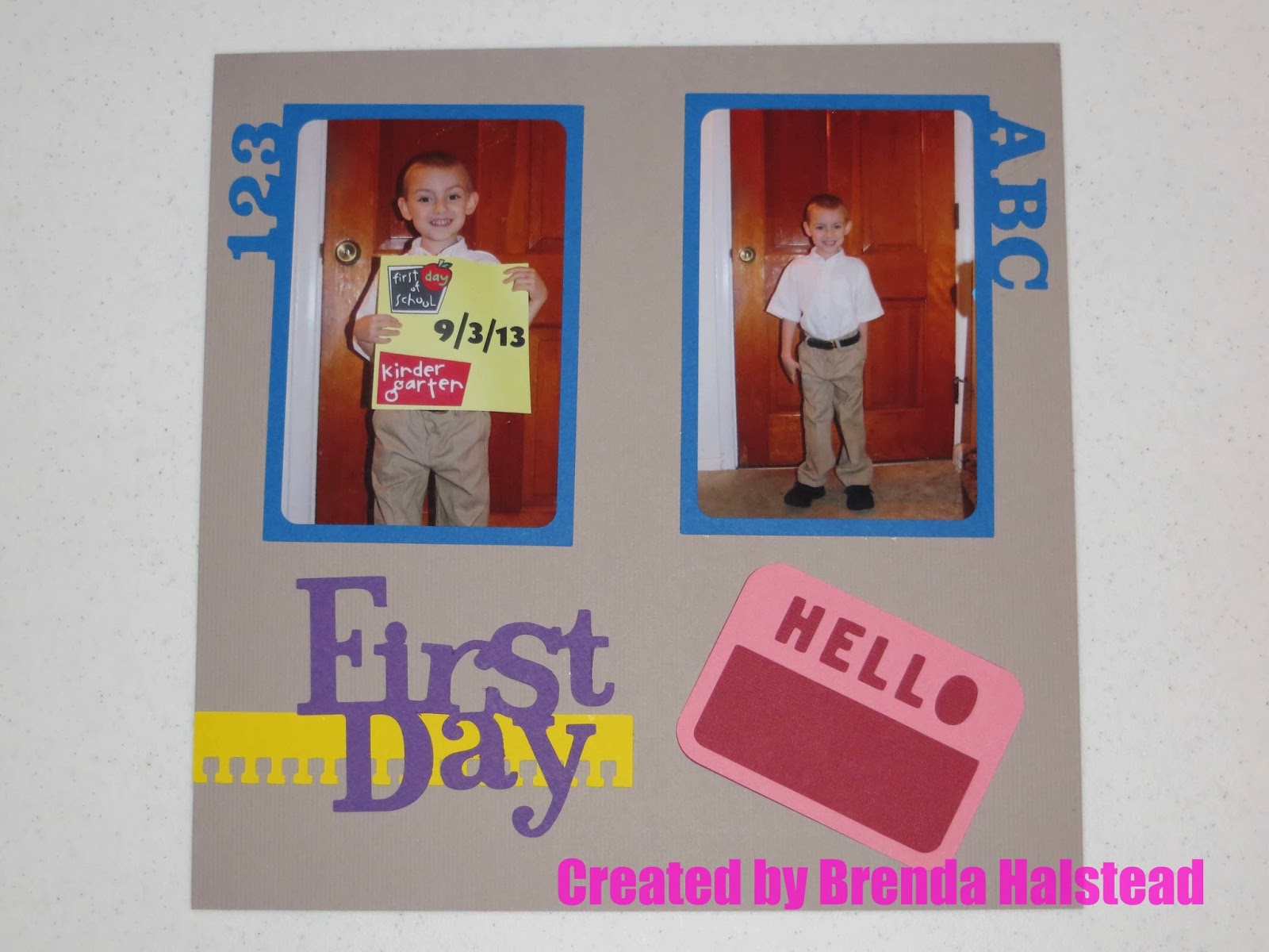 Random Thoughts of a Scrapbooker: First Day of School Layout