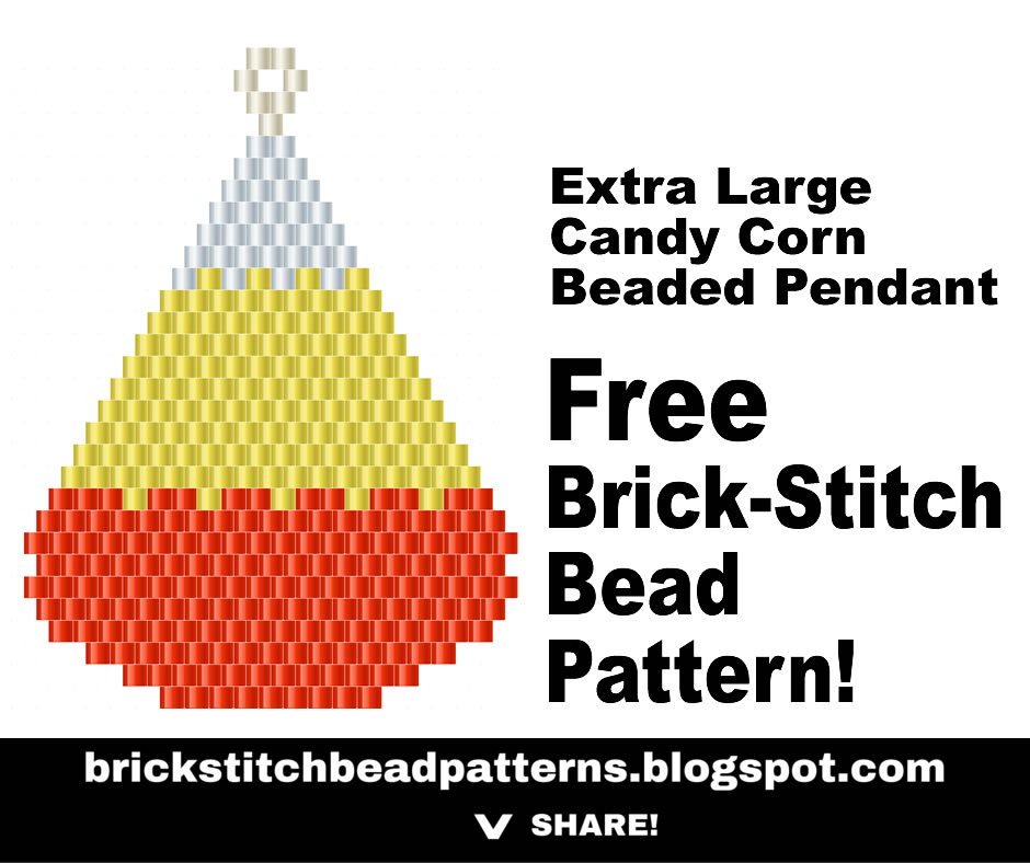 Brick Stitch Bead Patterns Journal: Extra Large Candy Corn Brick Stitch ...