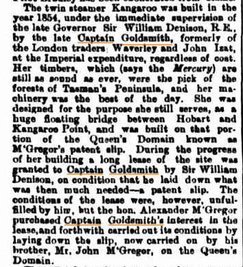 Thomas J. Nevin | Tasmanian Photographer: Captain Edward Goldsmith and ...