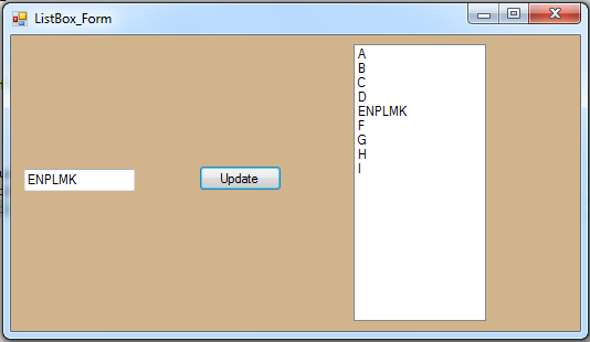 C Update Listbox Item C Javaphp Programming Source Code