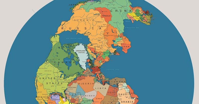 Warren Sparrow: Map of ‘Pangea’ with Current International Borders