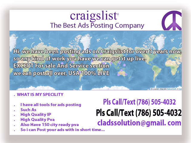 - Craigslist Posting Service provider