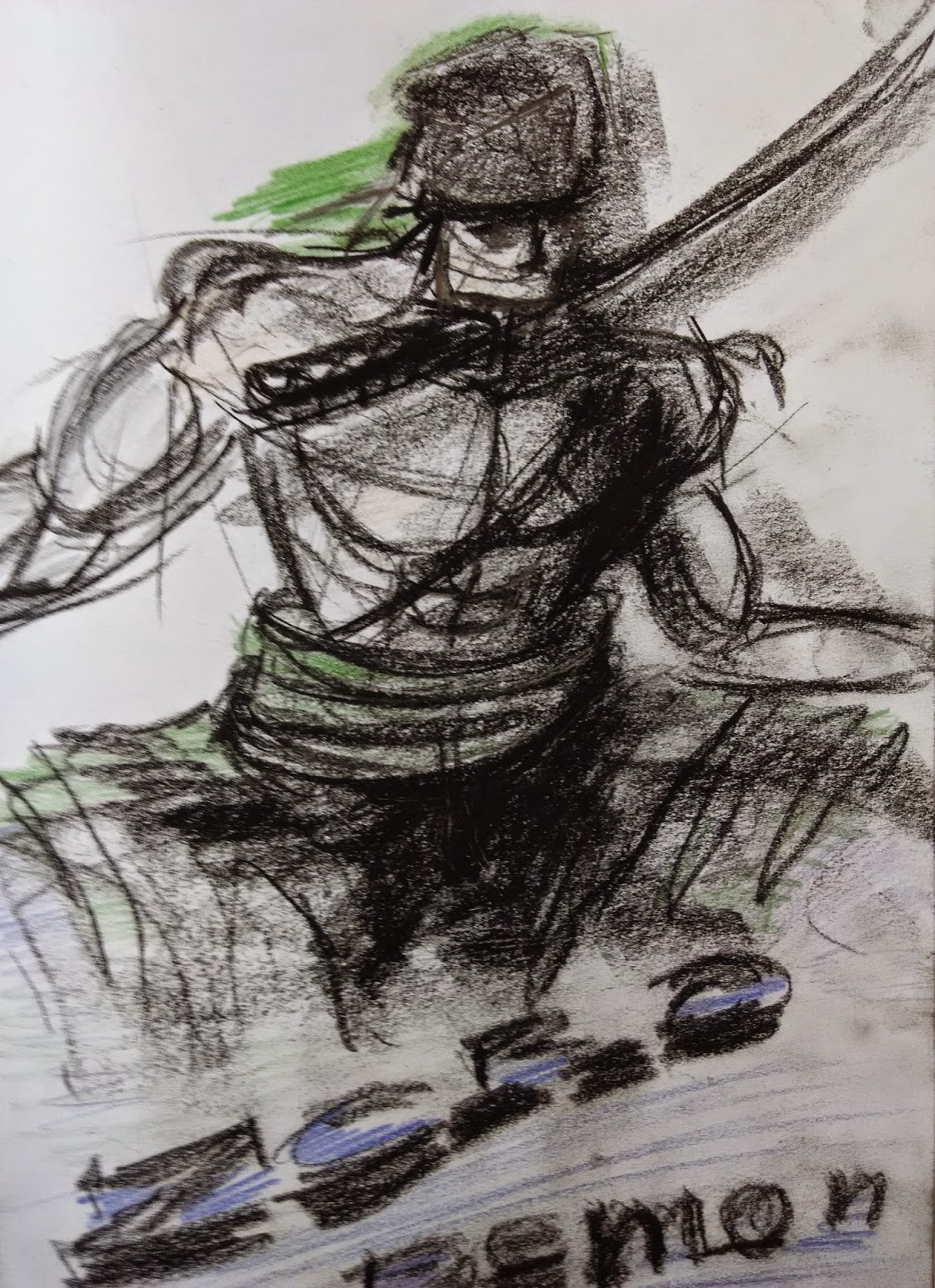 2 D ART: Roronoa Zoro-The demon [(One Piece character (anime)]