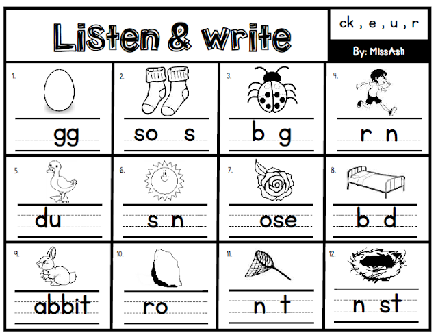 ASH THE TEACHER: Listen & Write Phonics Module