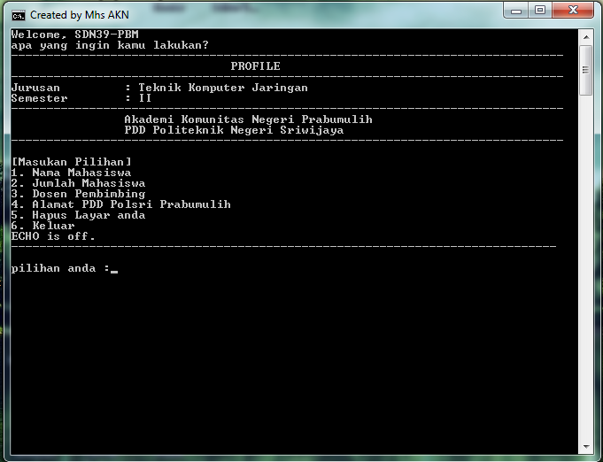 IdGenta: Contoh Program Batchfile Sederhana