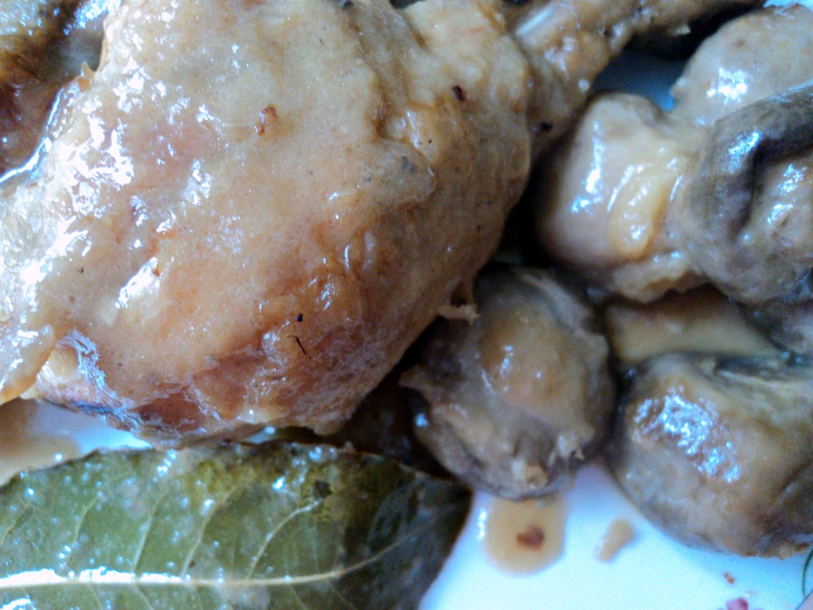 Pollo glaseado de cebolla - Olor a hierbabuena