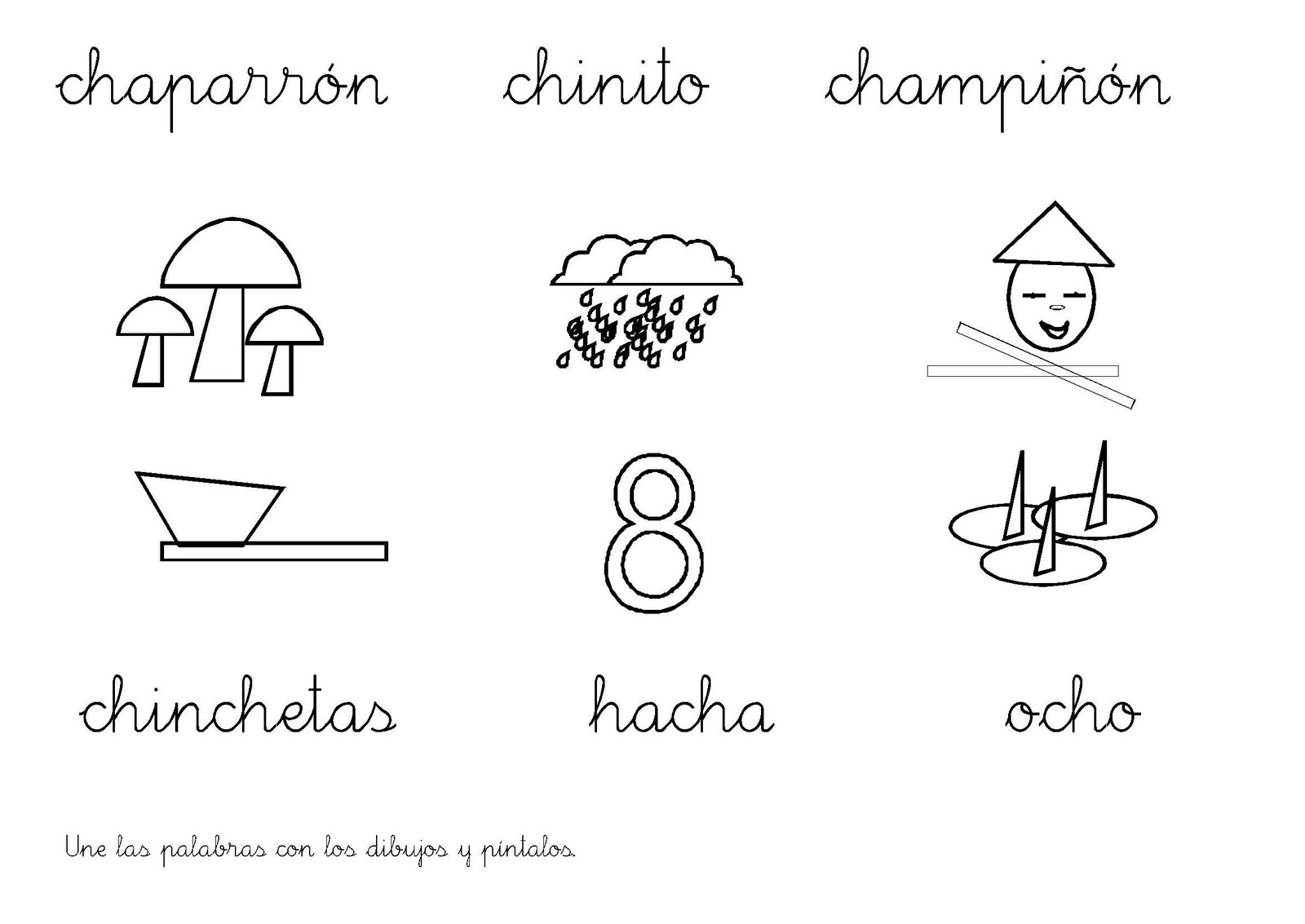 Recursos para Educación de Adultos: Caligrafía letra CH