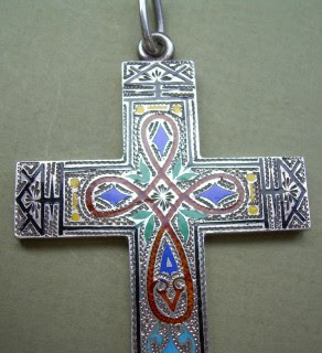 Silver: Antique Victorian Large Russian Silver & Enamel Cross (1855 ...