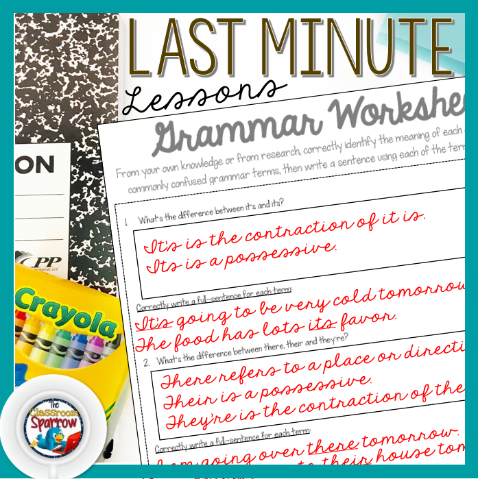 Last Minute English Language Arts Lesson Plan Ideas and Resources for ...