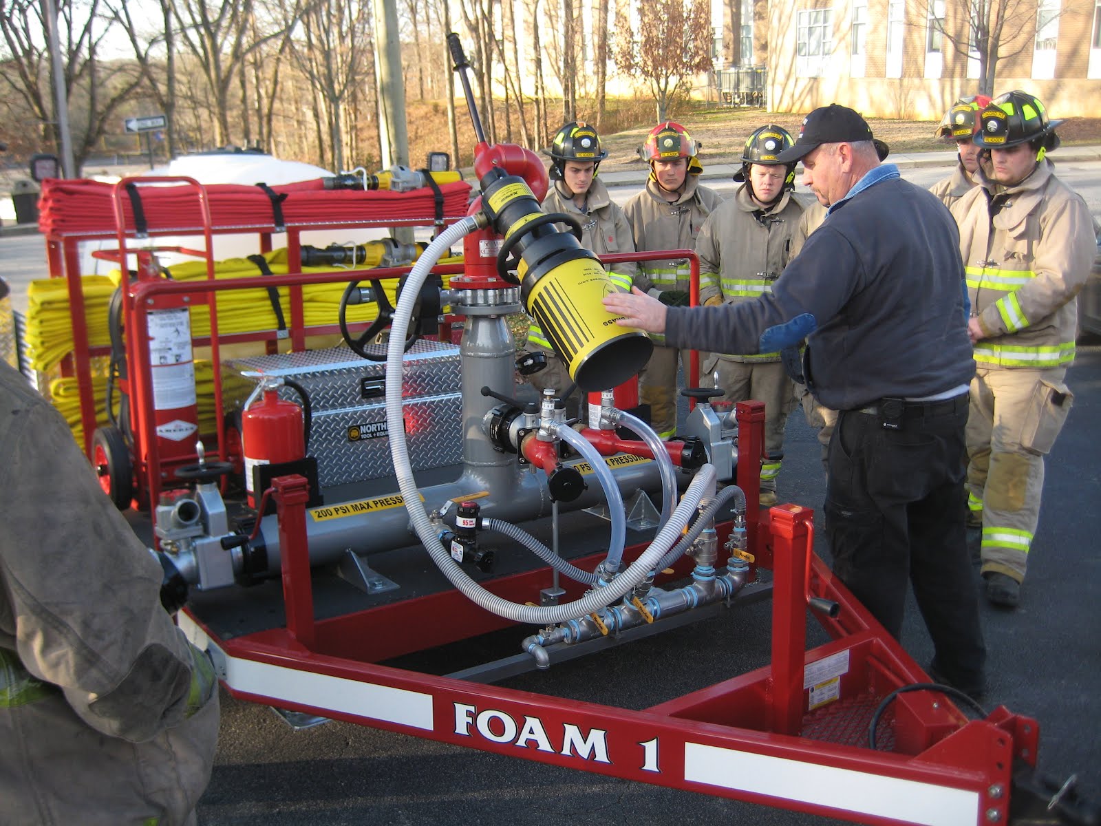Concord High School Fire Academy: Foam Fire Streams
