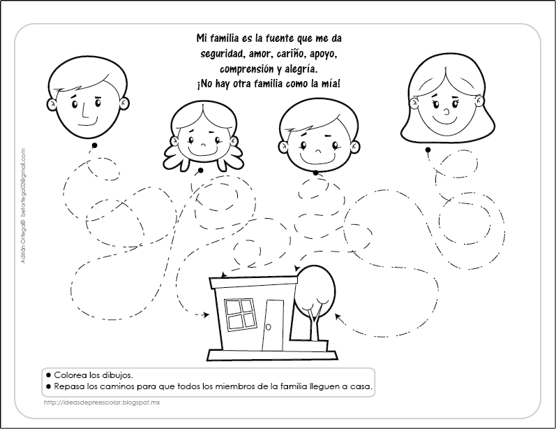 Ideas de preescolar: Semana de la familia: el camino a casa