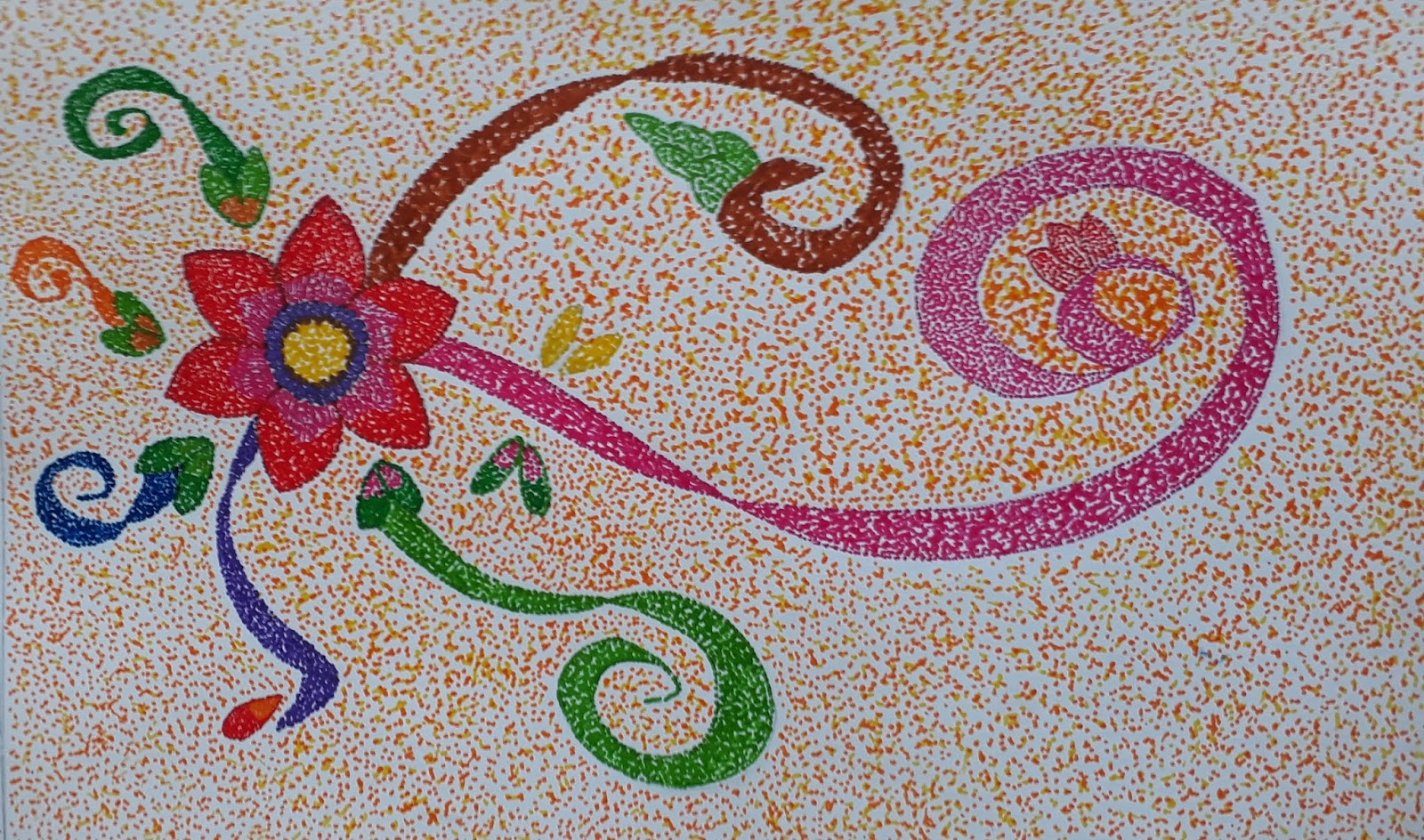 Begini Contoh Gambar Bunga Pointilis yang Mantul! - Informasi Seputar ...