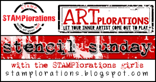 Tangled Blue Rose: STAMPlorations Stencil Sunday~Wood Plaque