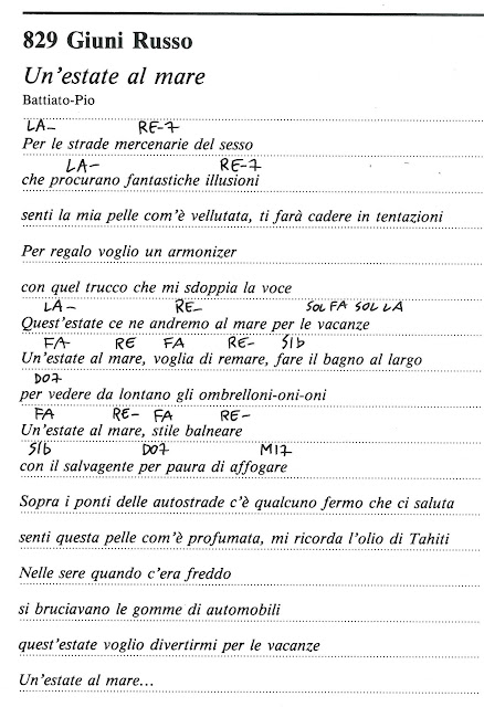 BODI SONČEK: 49 UN'ESTATE AL MARE (Giuni Russo)