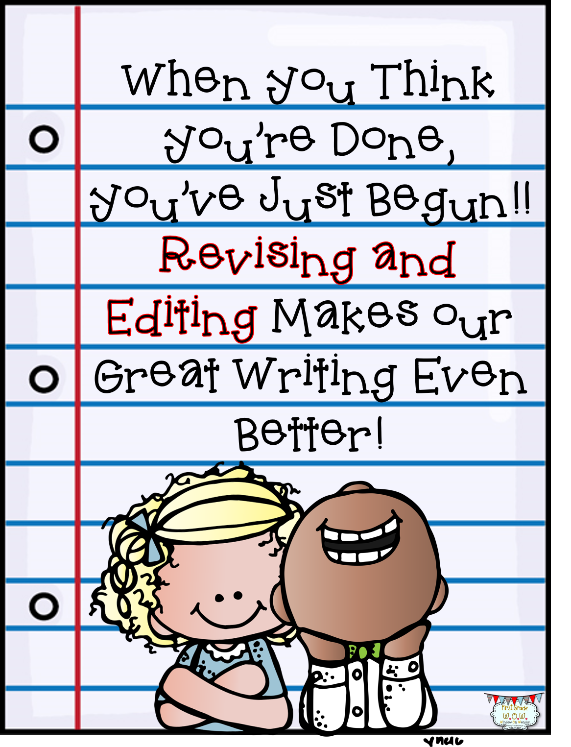 First Grade Wow: Revising and Editing! Another Redo!