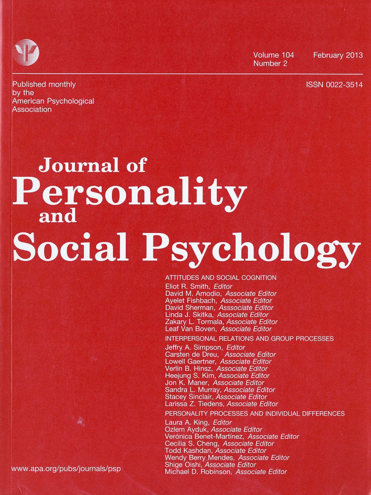 Revistas: Journal of Personality and Social Psychology
