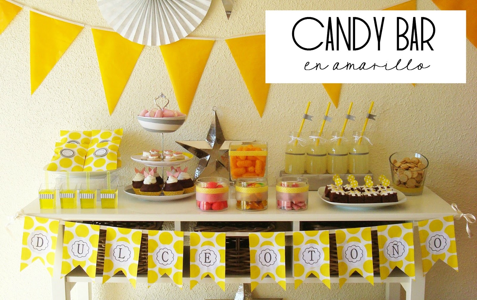 Celebra con Ana | Fiestas y Regalos personalizados: Candy Bar en amarillo