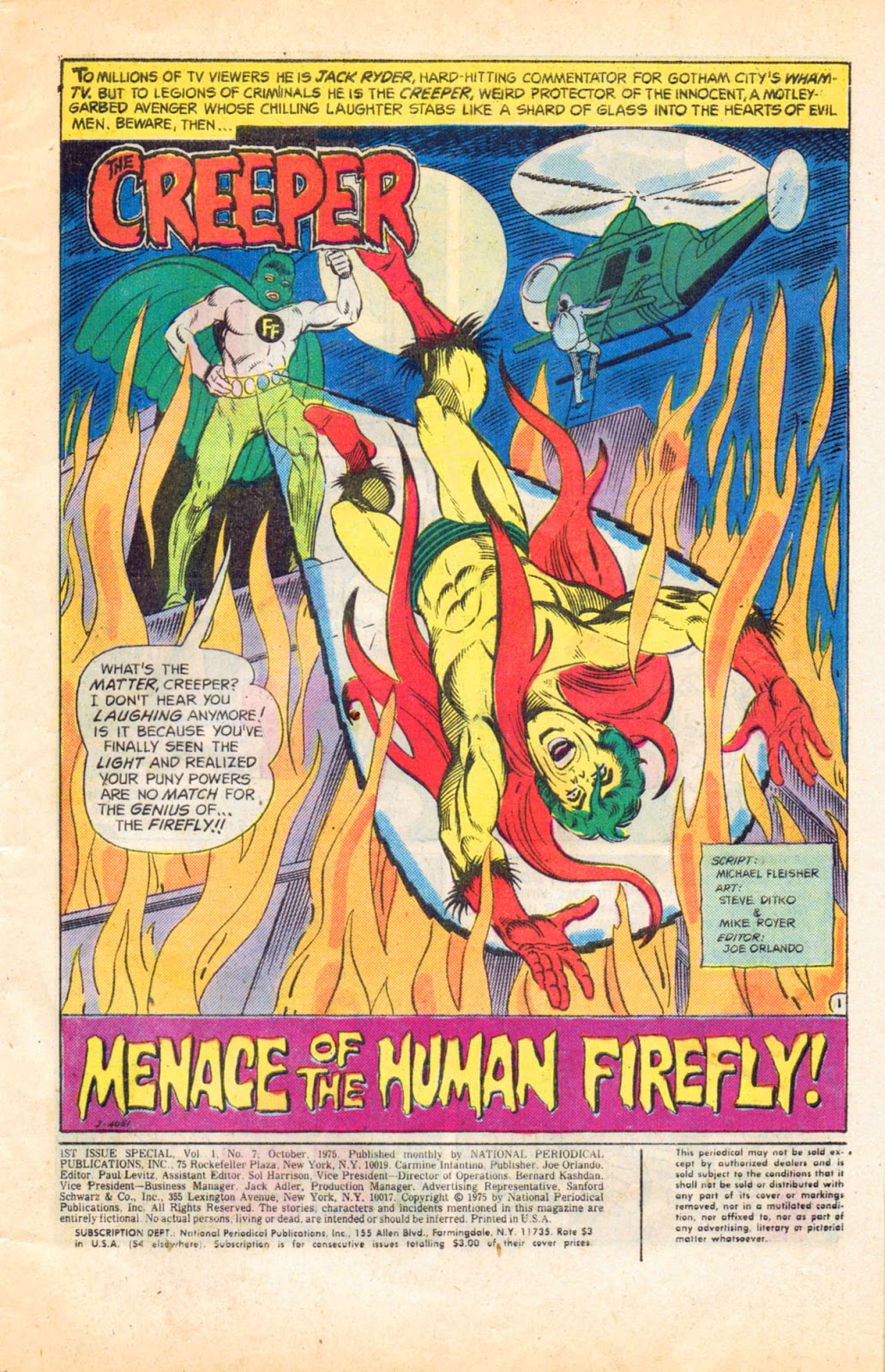 Diversions of the Groovy Kind: Steve Ditko's The Creeper--Covers and ...