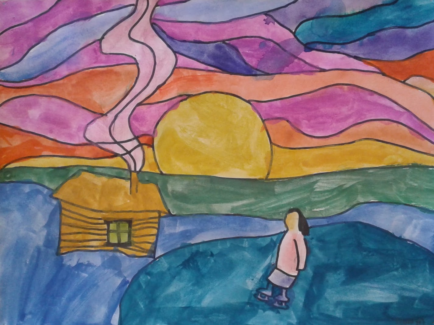 a faithful attempt: Ted Harrison Style Paintings