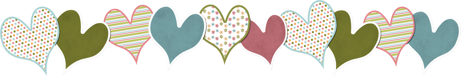 GRANNY ENCHANTED'S BLOG: Free Digital Scrapbook Element: Printed Heart Trim