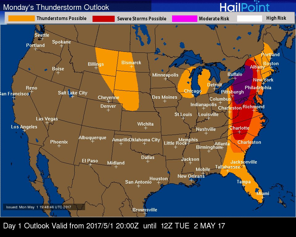 Ralph's Tropical Weather-RTW: TODAY'S UPDATED THUNDERSTORM FORECAST