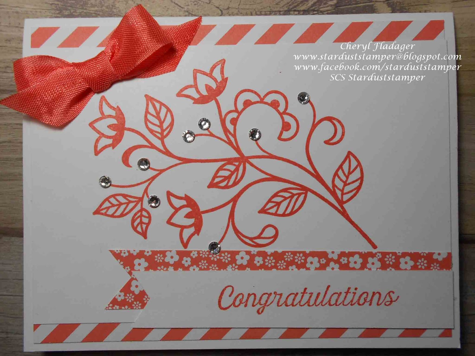 Cheryl Star Dust Stamper Congratulations Using Flourishing Phrases