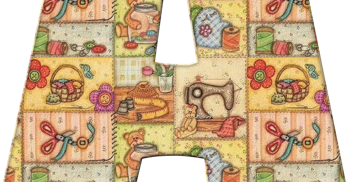 Alfabeto Decorativo: Alfabeto - Costura 3 - PNG - Letras - Maiúsculas ...