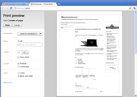 Print Preview is now in Google Chrome 13 - PCBOLONG