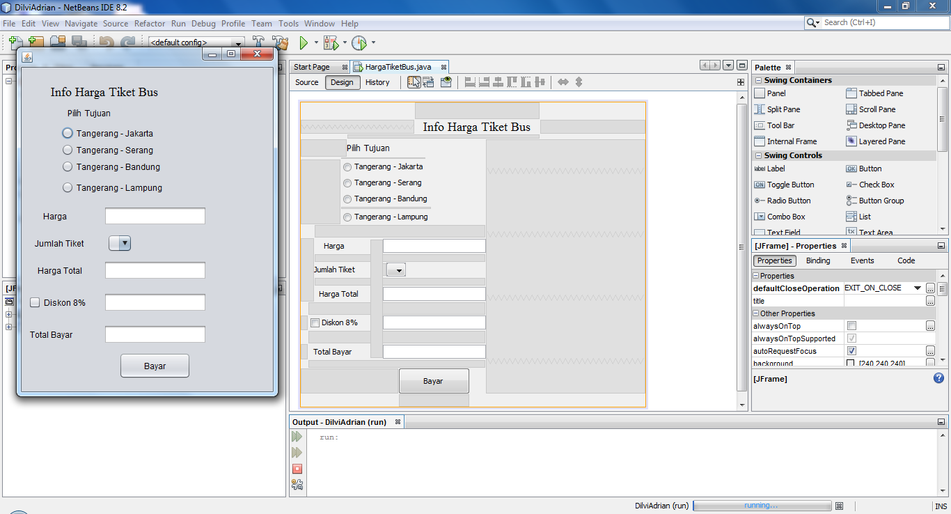 Membuat Aplikasi Tiket Bus Dengan Java NetBeans
