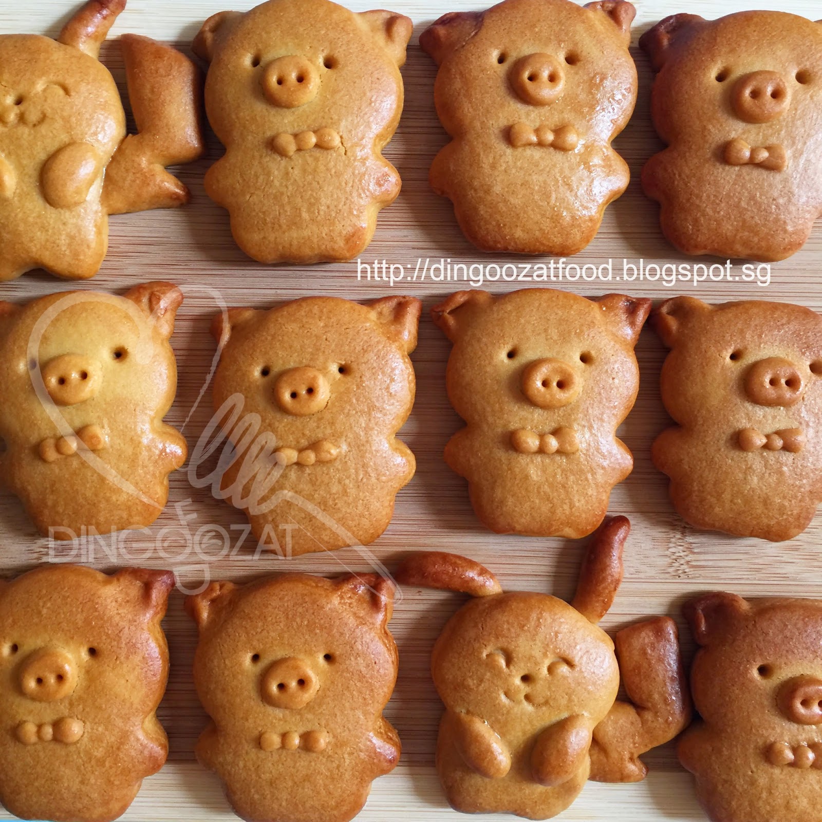 Miki's Food Archives : Piggy Mooncake Biscuit 传统公仔饼／猪仔饼