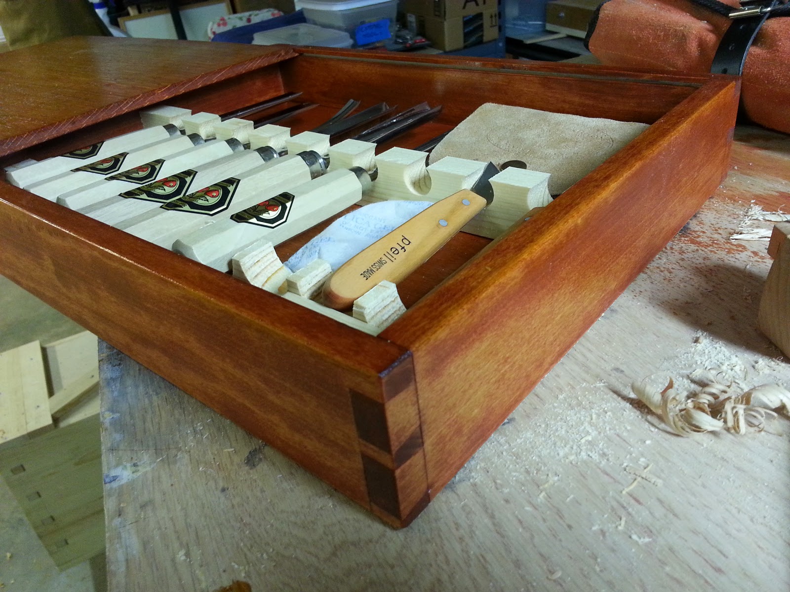 Piston Fit: Storage Chest 5 Plus a storage box for my carving tools