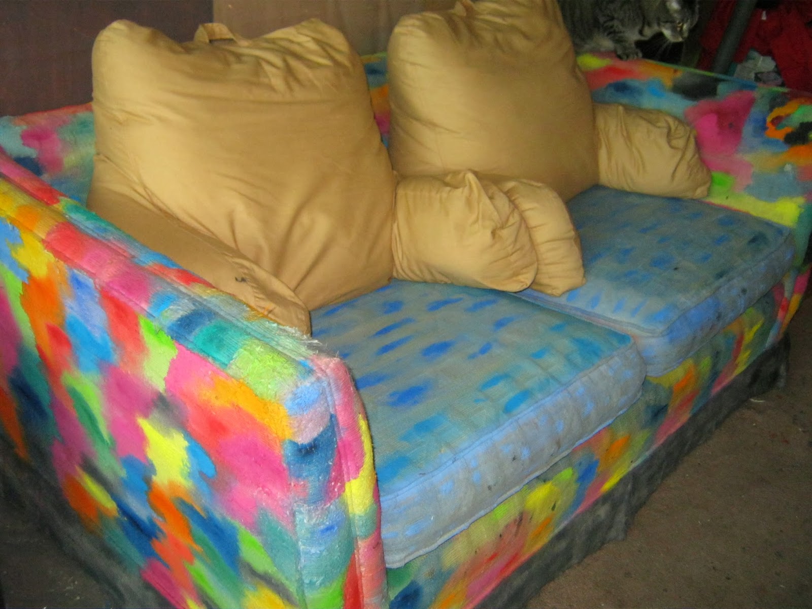 The Wookie/Romulan Craft Crossover: DIY Painted Couch!