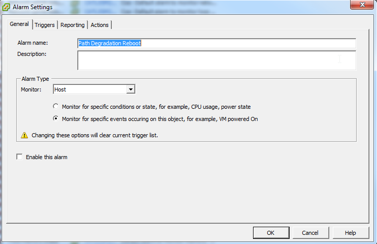 Auto-Remediation vCenter Alarm