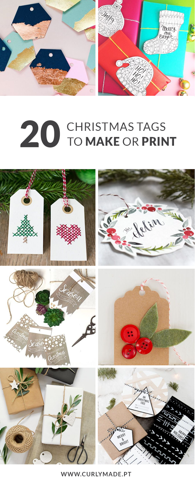 20 Christmas Tags to Make or Print — Curly Made