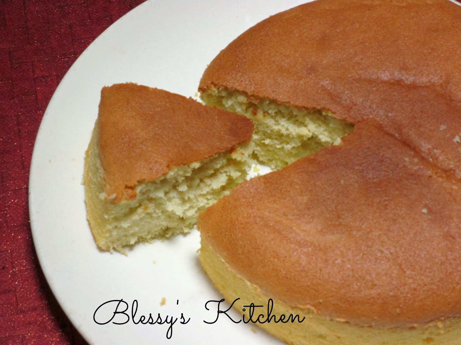 Blessy's Kitchen: Vanilla Sponge Cake/ Plain Sponge Cake / Plain cake