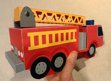 Needles 'n' Knowledge: 3d Fire Truck Box Construction Tutorial