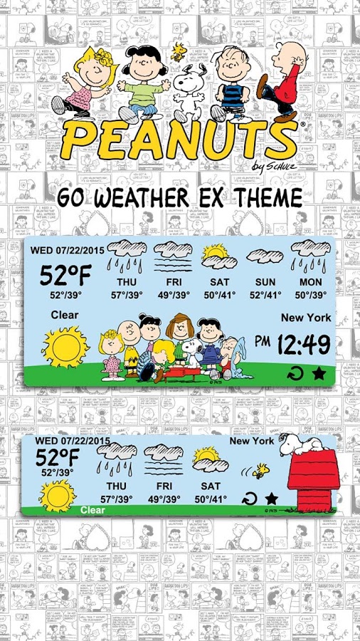 I love Kawaii: Peanuts Weather Widget Theme