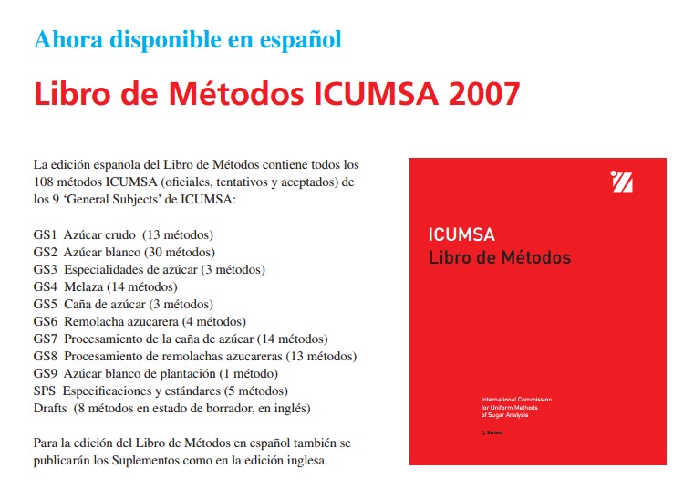 EXTRACCIÓN Y REFINACIÓN DE AZÚCAR: Libro de Métodos ICUMSA 2007