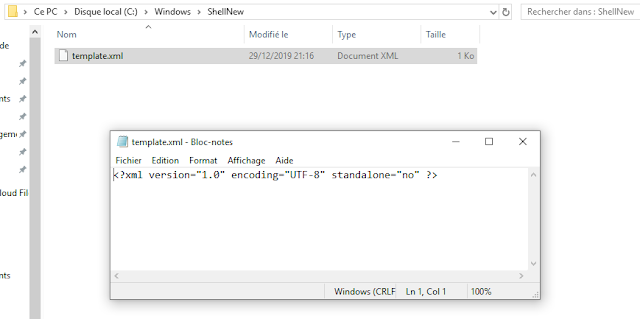 Ajouter un élément au menu contextuel "Nouveau" de Windows avec Shellnew