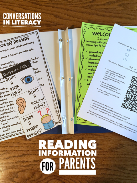 Reading Tips for Parents and Freebies - Conversations in Literacy