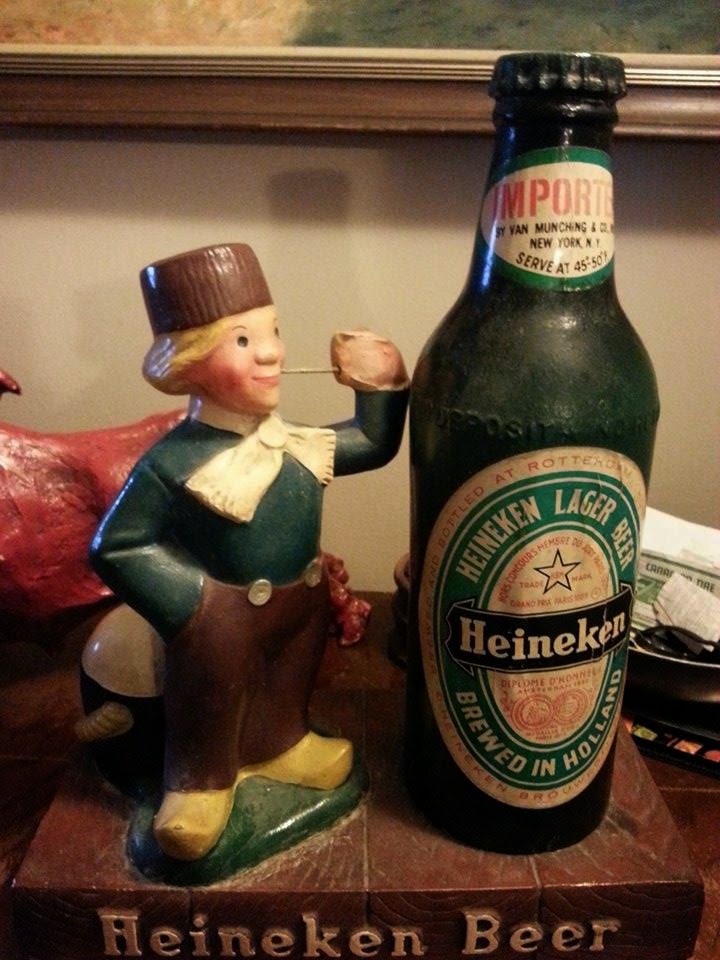 Johnny Boys Finds: VINTAGE 1962 HEINEKEN BEER COUNTER DISPLAY // SIGN