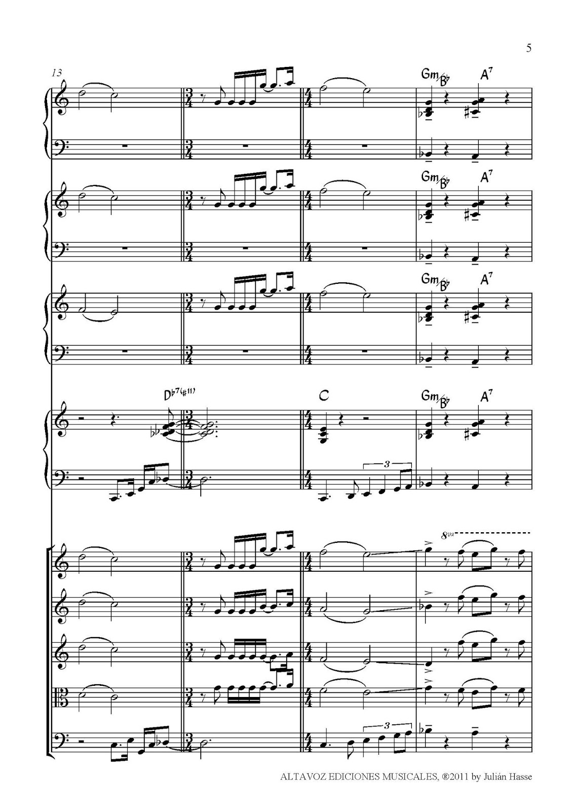 Tango Transcriptions - La Mariposa by Osvaldo Pugliese