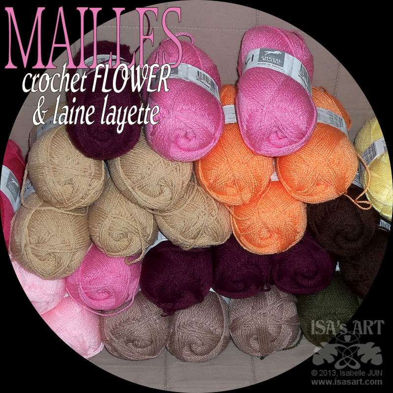 ISA'sART: MAILLES - GRANNY SQUARE Rose relief