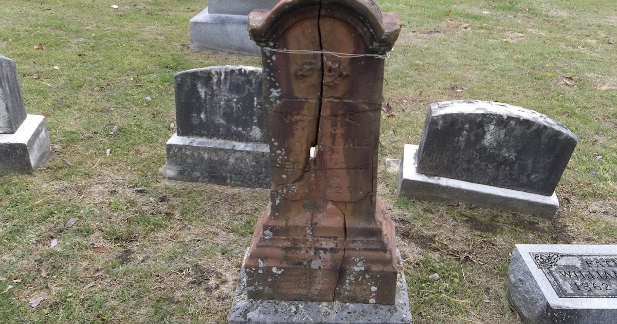 Travels of a Hobgoblin Taphophile: Broken Marker - Green Lawn Cemetery