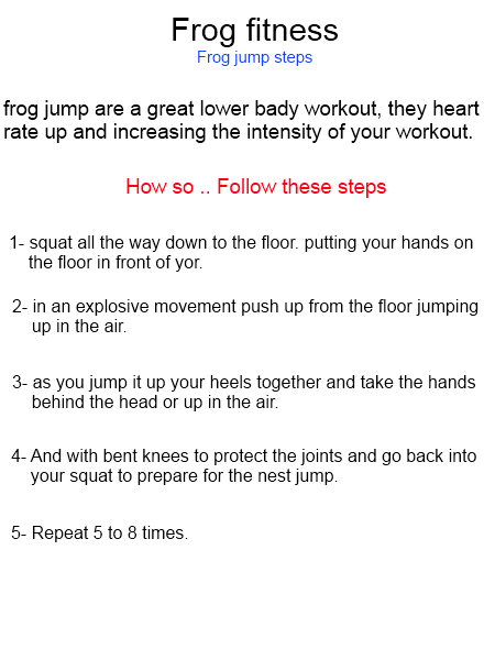 Frogs fitness – Frog jump steps | yamenalrantese