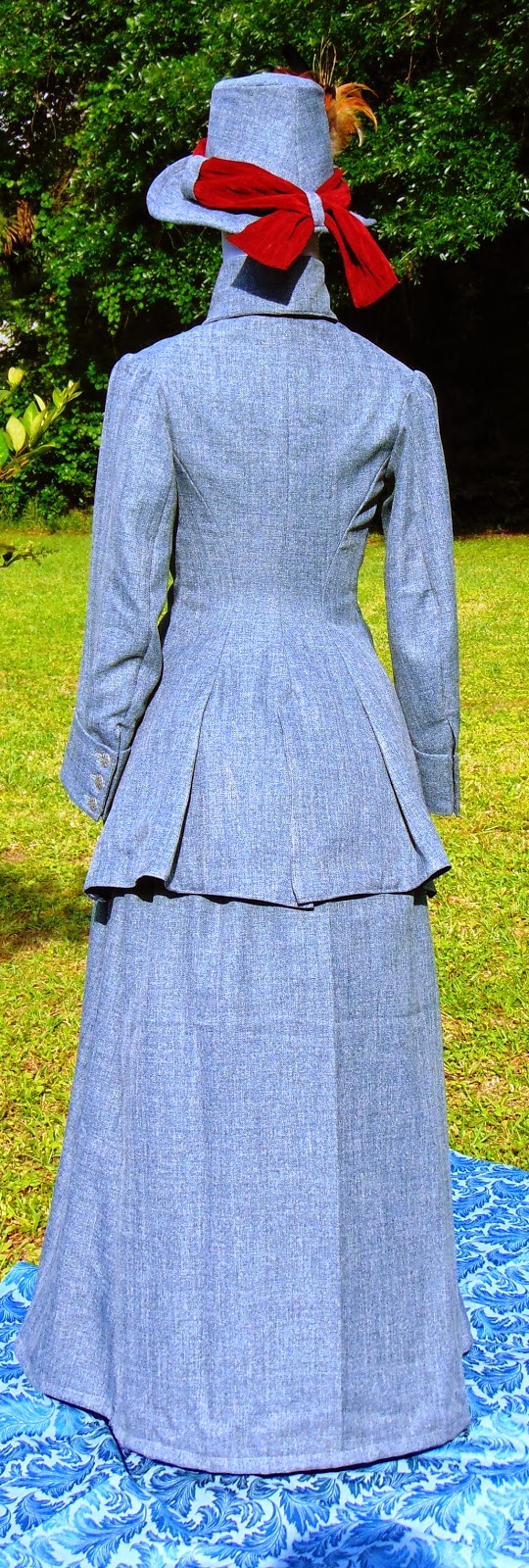 The Antique Sewist: 1880 Riding Habit with Matching Hat - Harper's Bazar